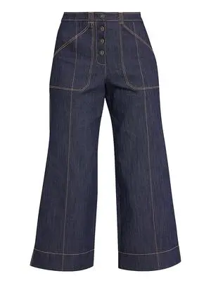 Cinq À Sept Benji Wide-leg Denim Pants - Indigo