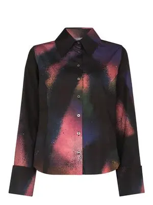 MARQUES' ALMEIDA Abstract Print Cuffs Shirt - Pink