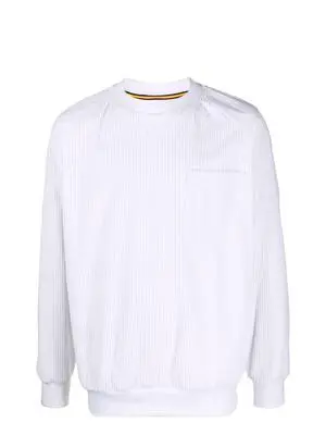 K-WAY Ribbed Crew Neck Sweatshirt - White