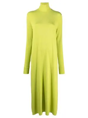 Raf Simons Midi High-neck Dress - Green