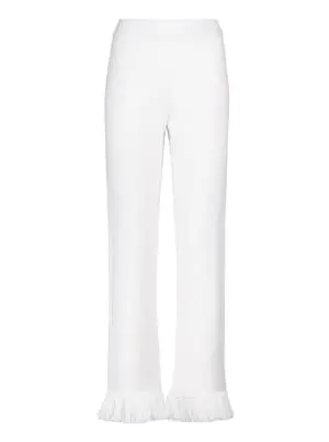 Alanui Cordillera Virgin Wool Fringed Pants - White