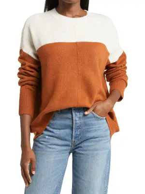 Vince Camuto Vince Camuto Colorblock Sweater Sierra