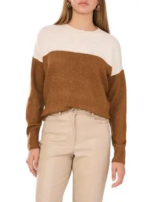 Vince Camuto Vince Camuto Colorblock Sweater Toasted