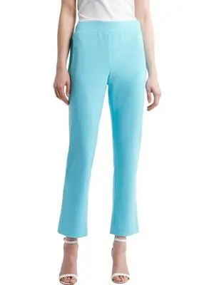 Ming Wang Ming Wang Heritage Fit Pull-On Crepe Pants Calypso Blue
