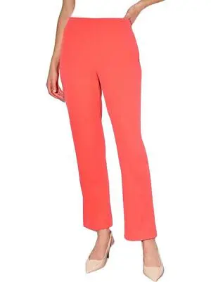 Ming Wang Ming Wang Heritage Fit Pull-On Crepe Pants Sunkist Coral