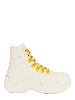 Bottega Veneta Puddle Bomber Boots - String & Egg Yolk