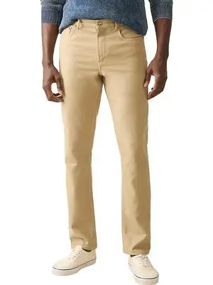 Faherty Brand Stretch Terry Slim Fit Pants - Desert Khaki