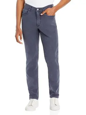 Faherty Brand Stretch Terry Slim Fit Trousers Navy