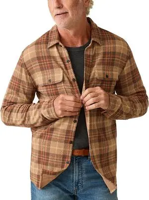 Faherty Brand Legend Textured Shirt Cedar Sand