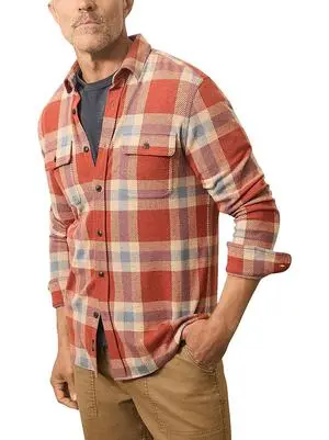 Faherty Brand Legend Textured Shirt Copper Falls Plaid