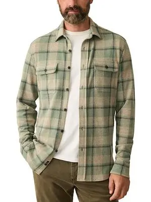 Faherty Brand Legend Textured Shirt Forest
