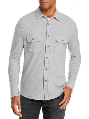 Faherty Brand Legend Textured Shirt Fossil Gray