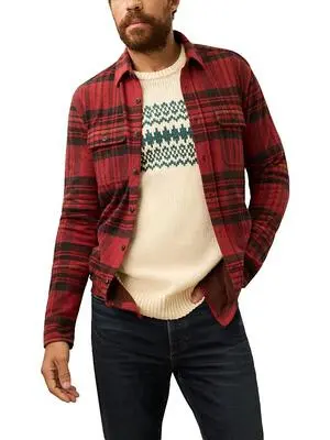 Faherty Brand Legend Textured Shirt Red Cedar