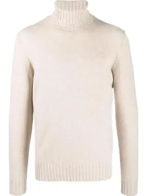 DELL'OGLIO Purl-knit Cashmere Jumper - Neutrals