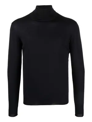 DELL'OGLIO Dell'oglio Roll-Neck Merino Jumper Blue