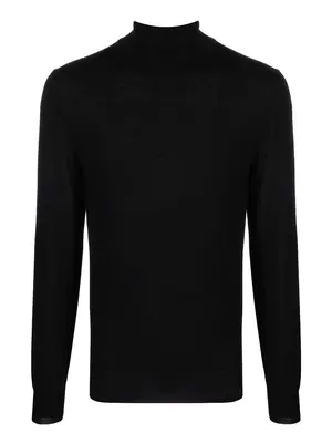 Canali Roll-neck Sweater - Black