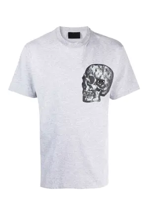 Philipp Plein Skull-print T-shirt - Grey