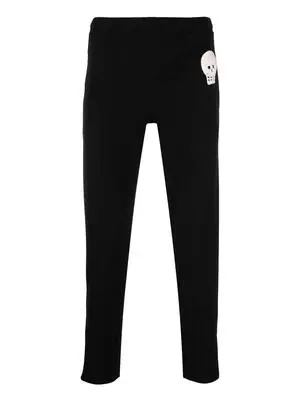 Alexander McQueen Skull-patch Slim-fit Track Pants - Black