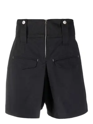 Isabel Marant A-line Cotton Shorts - Black