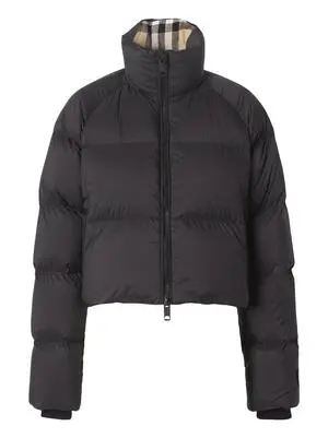 Burberry Cropped Padded Jacket - Black