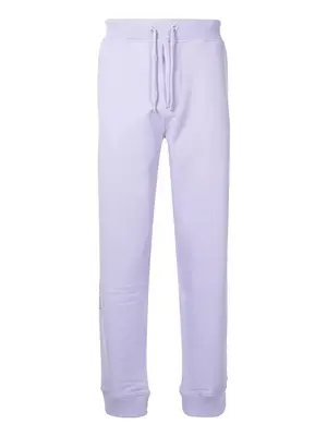 Helmut Lang 3d Logo Cotton Track Pants - Purple