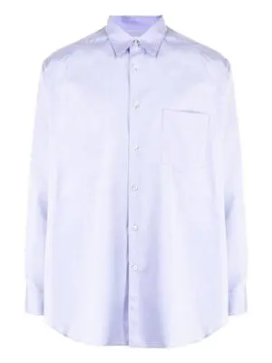 Comme Des Garçons Long-sleeve Cotton Shirt - Purple