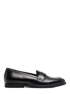 SCAROSSO Monica Leather Loafers - Black