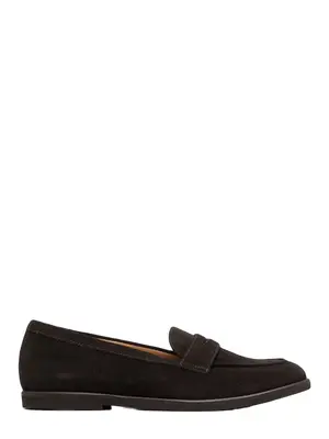 SCAROSSO Monica Leather Loafers - Brown