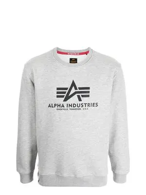 Alpha Industries Logo Print Sweatshirt - Grey