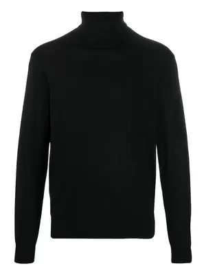 Armani Exchange Turtleneck Wool Jumper - Black