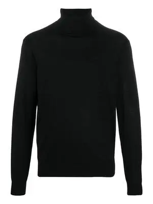 Armani Exchange Turtleneck Wool Jumper - Black