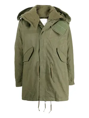 Readymade Hooded Fishtail Parka - Green