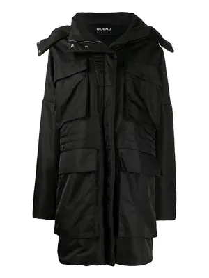 Goen.j Four-pocket Mid-length Parka - Black