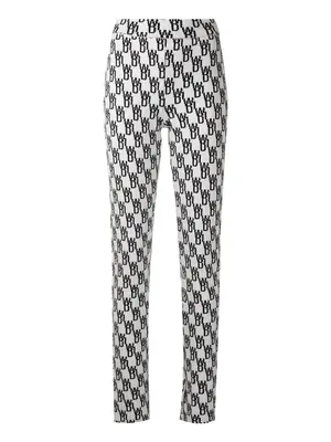 WE11DONE Logo Pattern Knitted Leggings