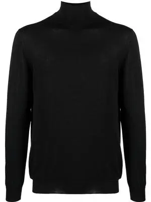 Malo Roll-neck Jumper - Black