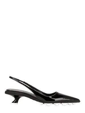 Miu Miu Slingback Kitten Heels - Nero