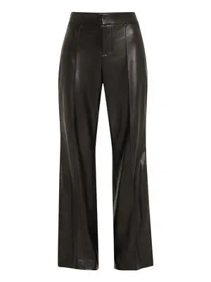 Alice + Olivia Dylan High-waist Faux-leather Wide Leg Pants - Black