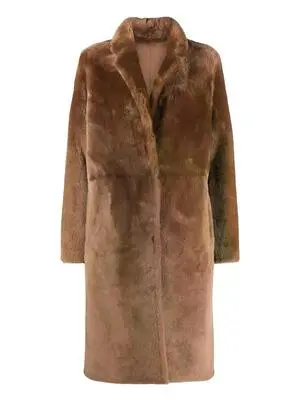 YVES SALOMON Reversible Lambskin Coat - Brown