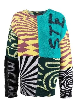 Stella McCartney Colour-blocked Logo Jumper - Blue
