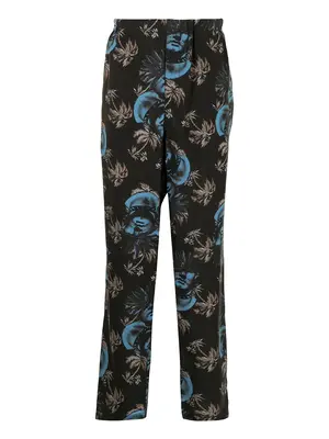 UNDERCOVERISM Printed Straight-leg Trousers - Black