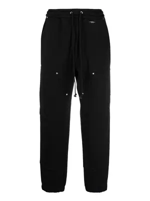 032C Straight-leg Organic Cotton Track Pants - Black