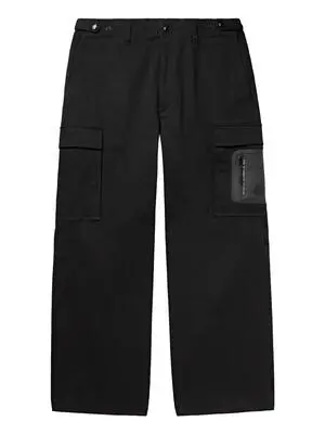 Moncler Cotton-blend Twill Cargo Trousers - Black