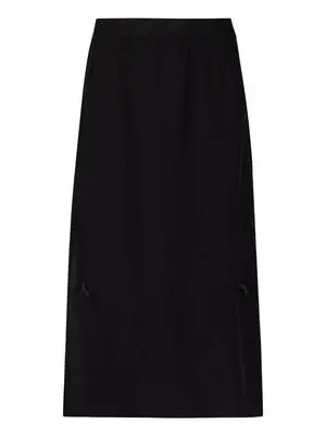 Alexander McQueen Shift Silk Midi Skirt - Black