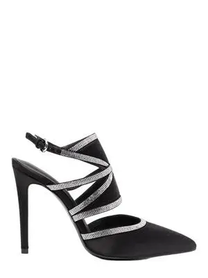 FERRAGAMO Delianne Crystal-embellished Slingback Pumps - Black