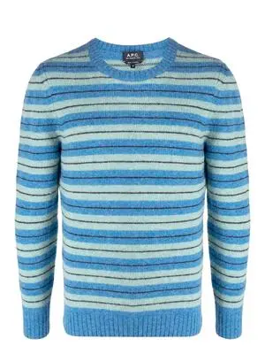 A.p.c. Horizontal-knit Jumper - Blue