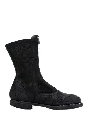 Guidi Zipped Ankle Boots - Black