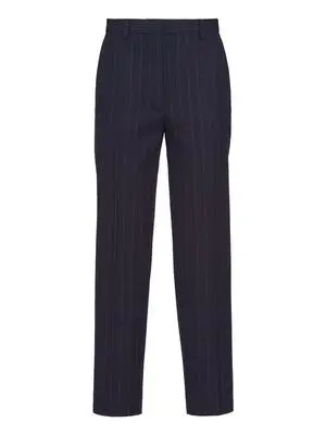 Prada Pinstripe Tailored Trousers - Blue