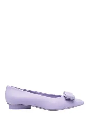 FERRAGAMO Viva Bow Ballerina Shoes - Purple