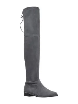 STUART WEITZMAN Suede Thigh High Boots - Grey