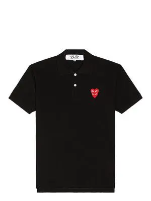 Play Comme Des Garcon Polo T-shirt - Black